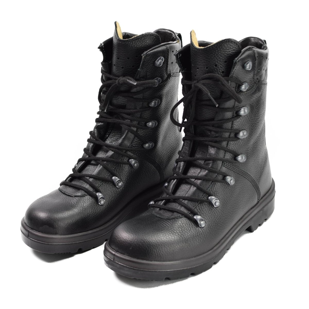 Czarne skórzane buty polowe oryginalne buty armii niemieckiej czarne ...